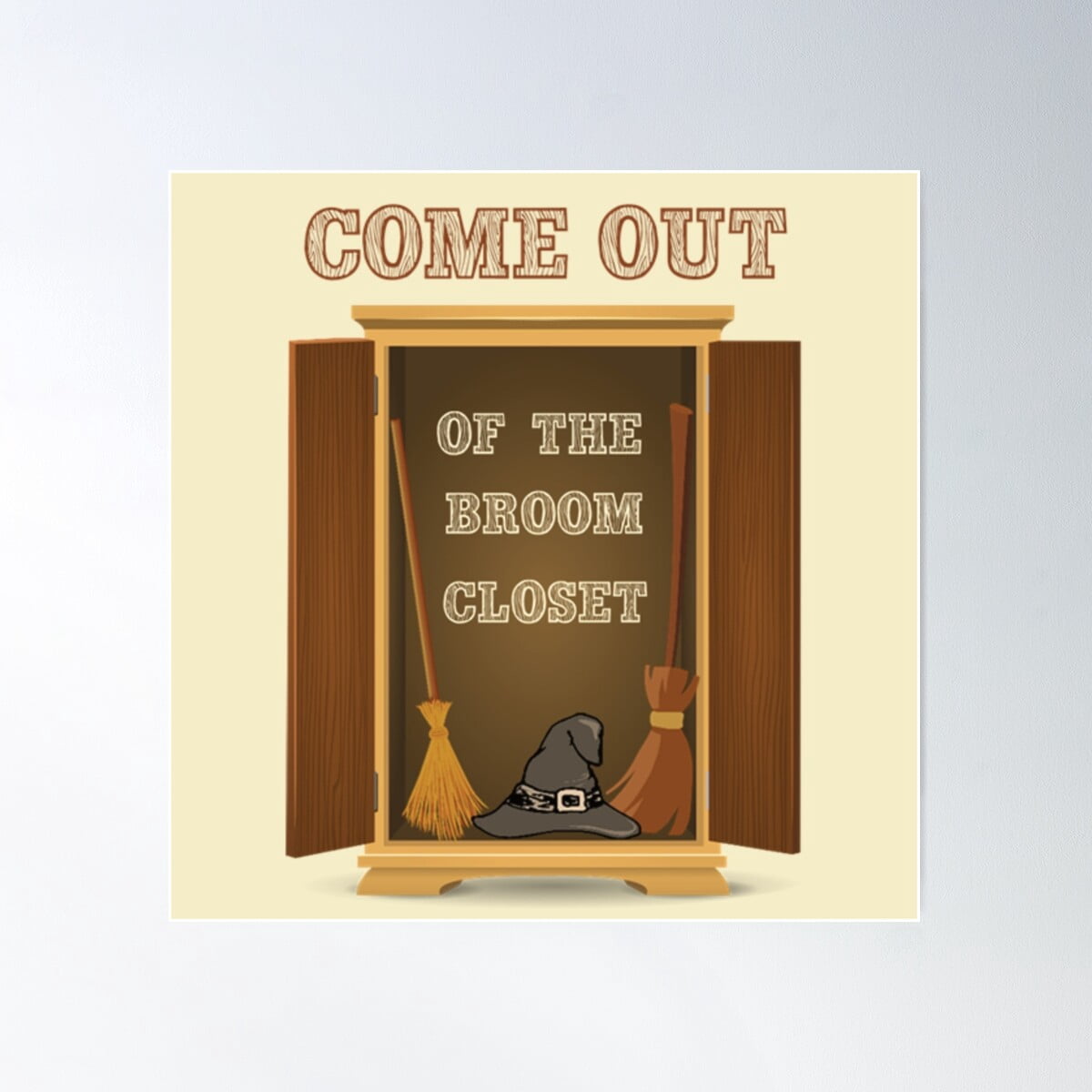 Broom Closet Poster Wall Art, Modern Wall Decor For Living Room Bedroom ...