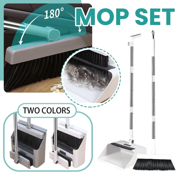 Broom and Dust Pan, Broom Dustpan Set, Dustpan with Handle, Kitchen ...