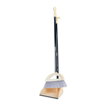 Broom & Dustpan Set, with 33 Inch Long Handle, Broom with Dustpan, Broom and Dustpan Set for ...