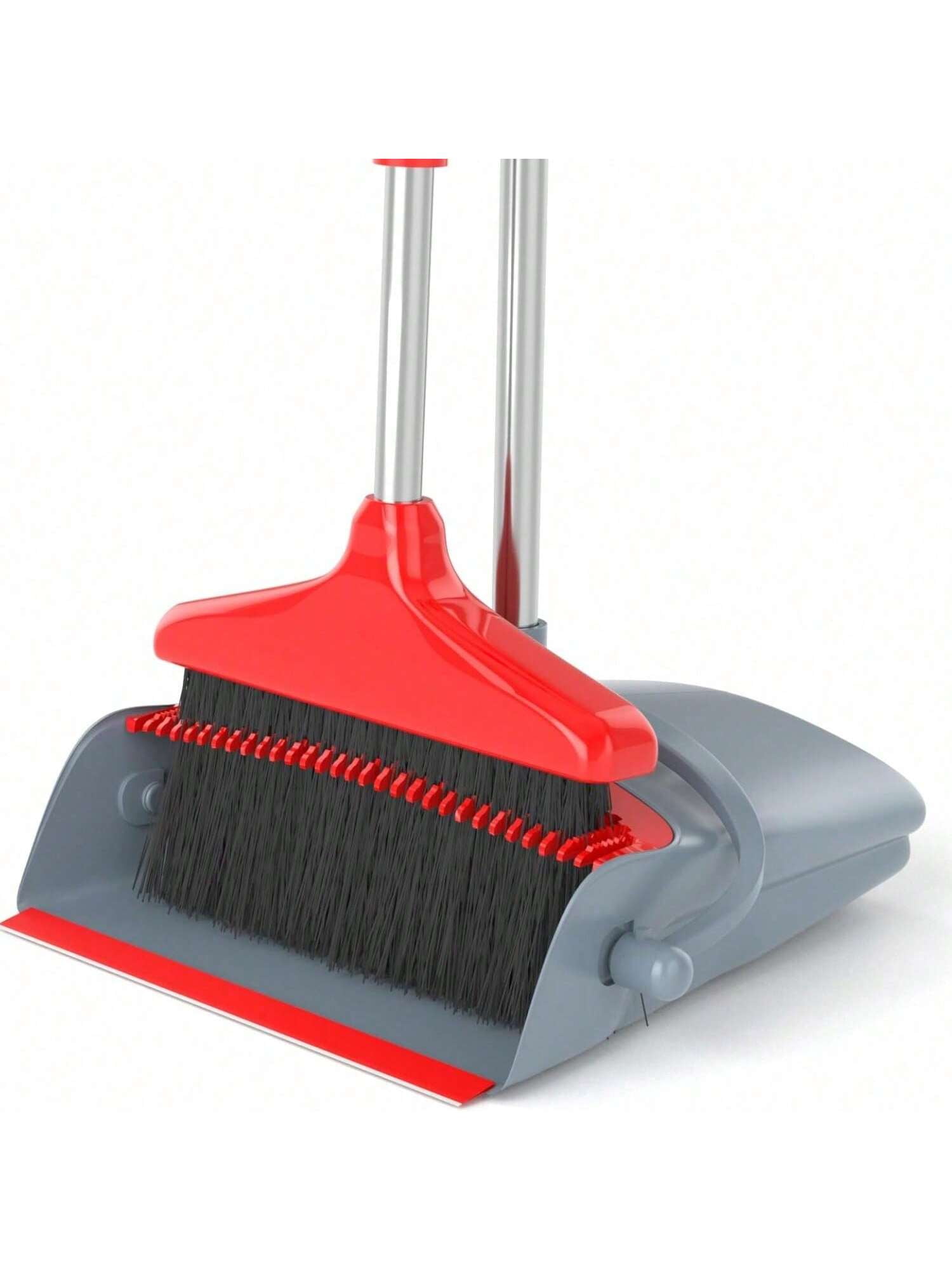 Broom With Dustpan Combo Set 54" Long Handle Adjustable Length ...