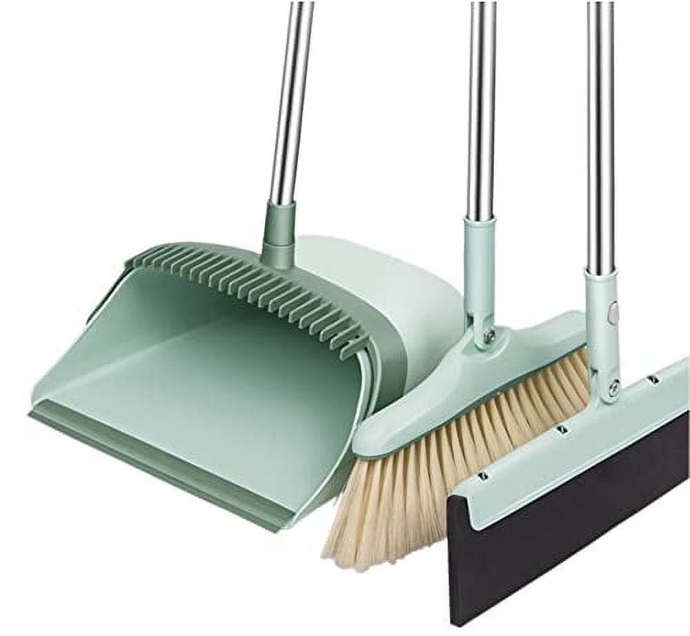 Broom and Dustpan Combo Set,Dustpan Broom Sweep Set Broom Dust Pan Set 180°Rotating Head Broom ...
