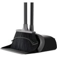 Broom with Dustpan Combo Set, Upgrade 52'' Long Handle Broom and Dustpan Set, Standing Dust pan ...