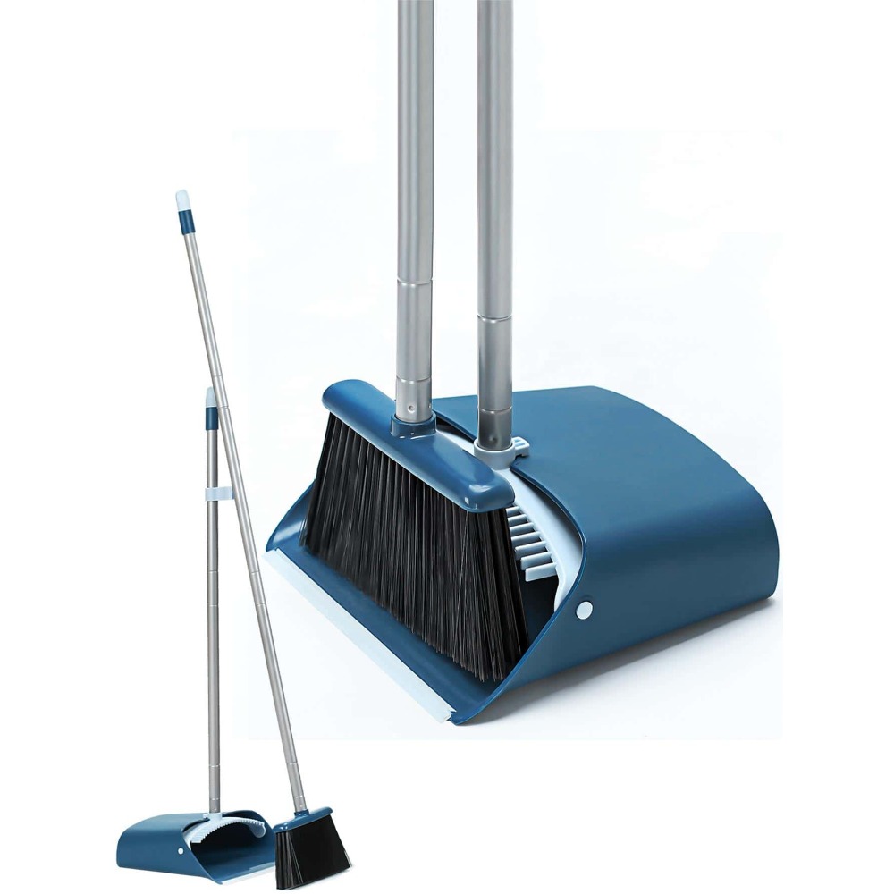 Broom and Dustpan/Dustpan with Broom Combo with 52" Long Handle for ...