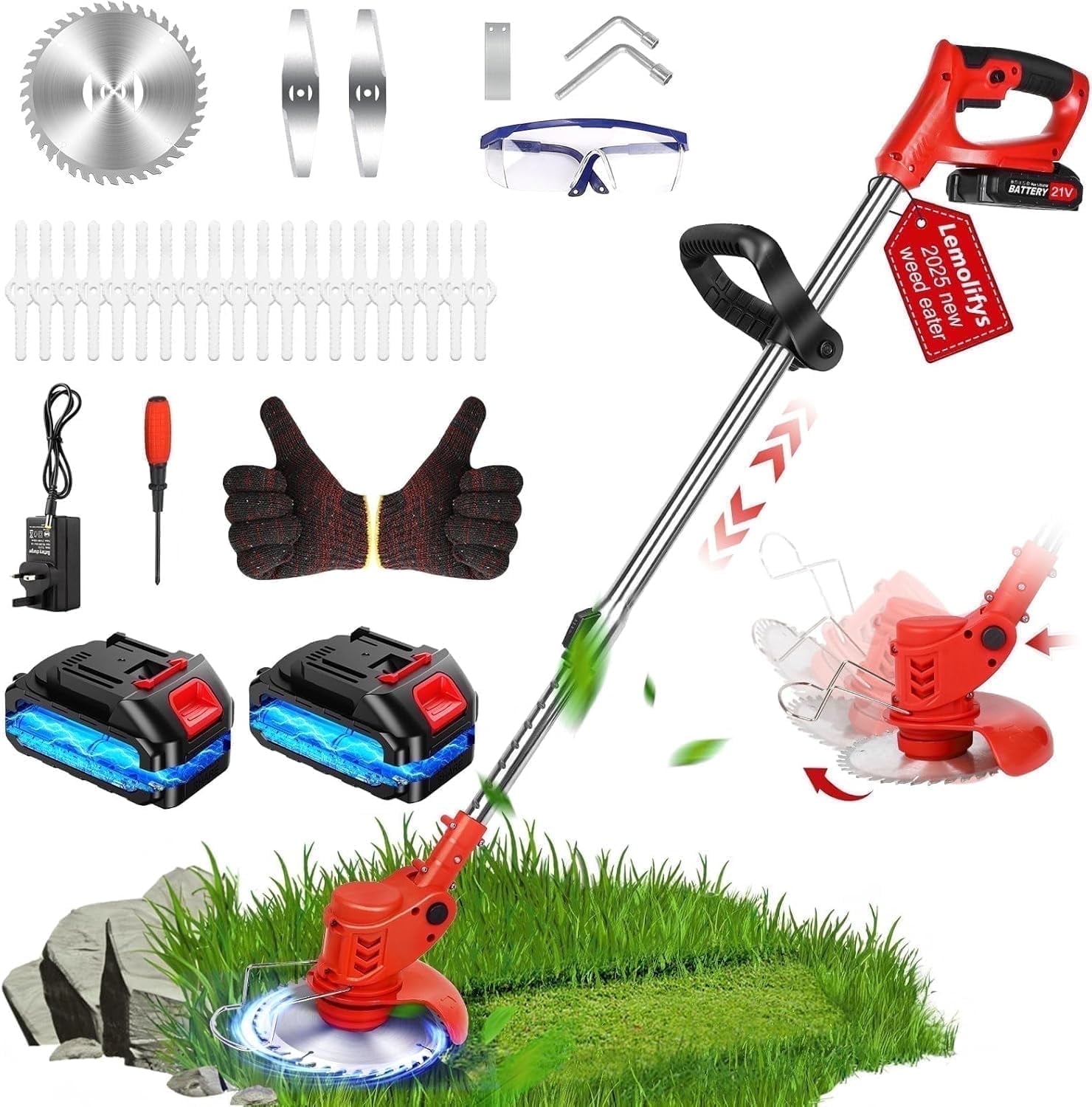 6 inch Electric Stringless Weed Wacker, Electric Weed Trimmer Eater ...