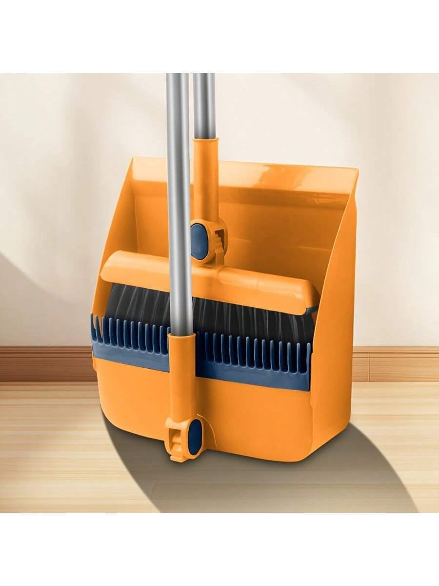 Broom and Dustpan Set with 37.9" Long Handle and Floor Scrub Brush, 2 ...