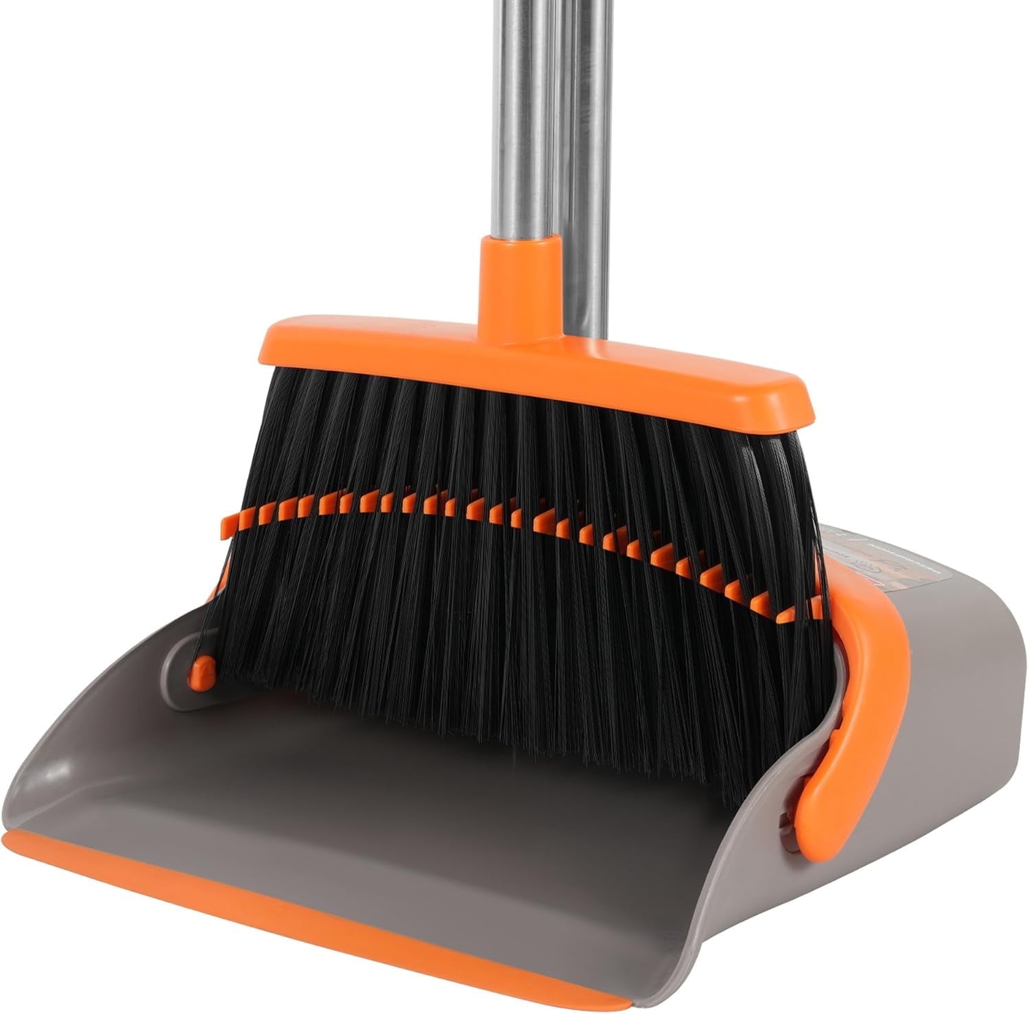 Broom and Dustpan Set, 54-in Adjustable Handle Brooms for Sweeping ...