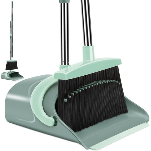 Broom and Dustpan Set for , Dust pan with Long Handle, Broom with ...