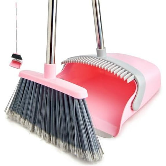 Broom and Dustpan Set, Dustpans with Broom Combo for Home, Heavy Dust ...