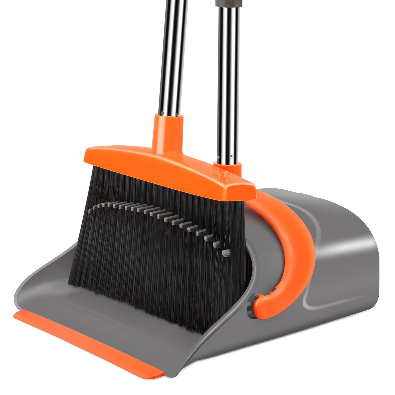Broom and Dustpan Set for Home, Broom and Dustpan Combo for Office, Long Handle Broom with ...