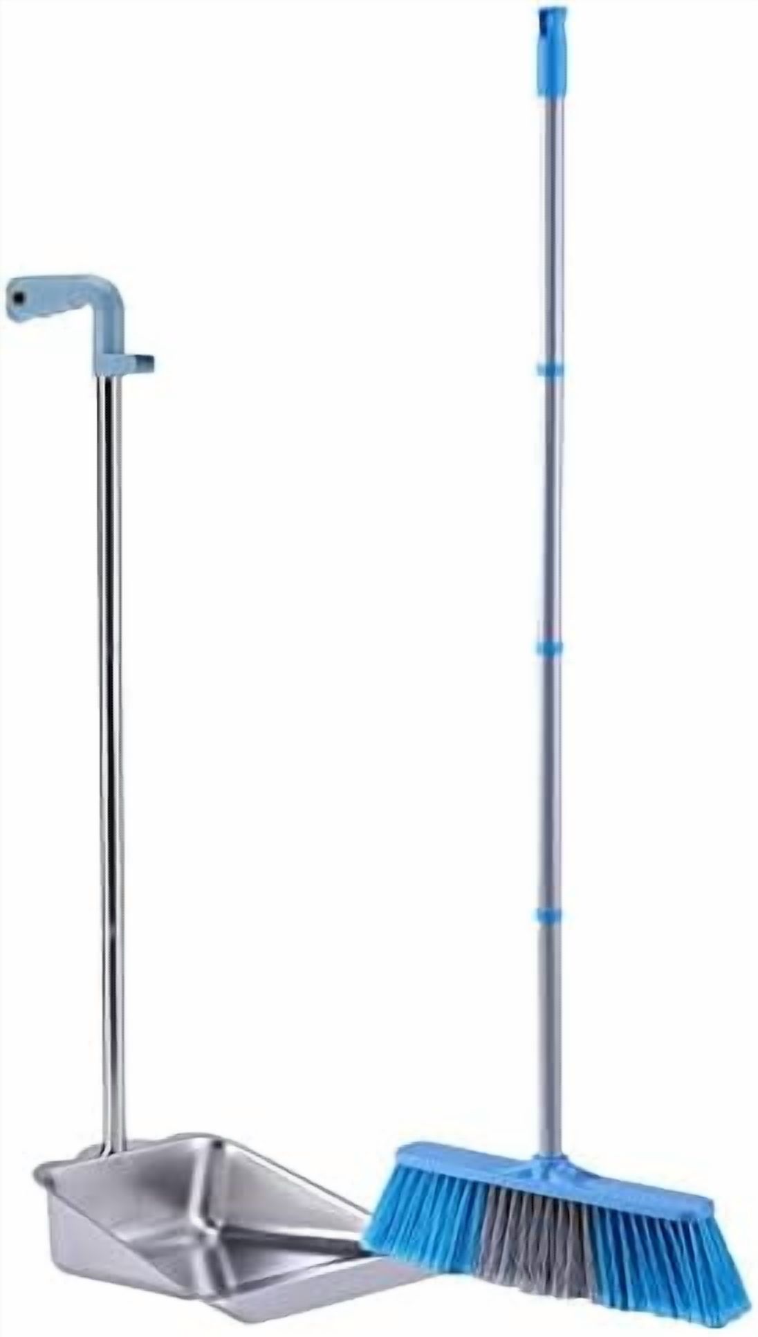 Broom and Dustpan Set for Home - Indoor Broom and Dust Pans with Long ...