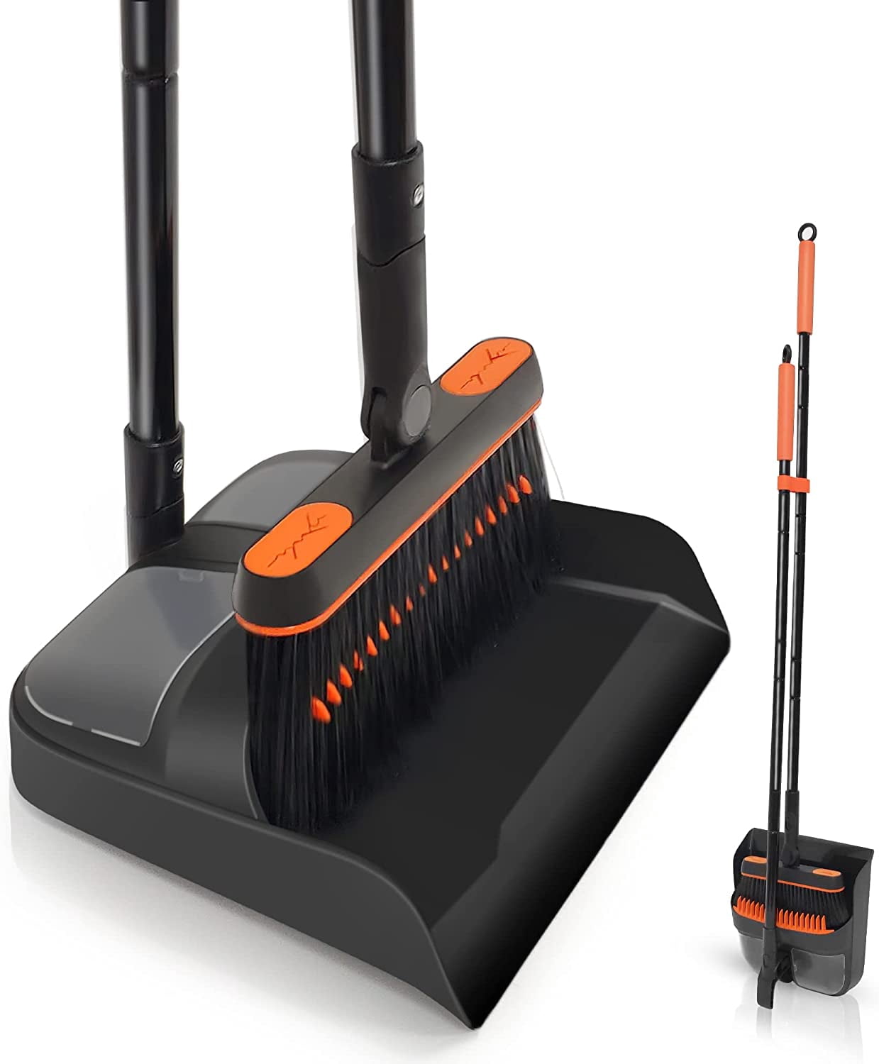Broom and Dustpan Set for Home, Long Handle Lightweight 180 Degree ...