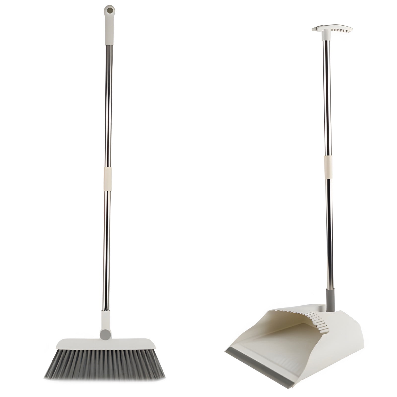Broom and Dustpan Set, Large Upright Brooms and Dust Pans with 52" Long ...