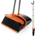 Broom and Dustpan Set Lightweight Upright Lobby Broom and Dust Pan ...