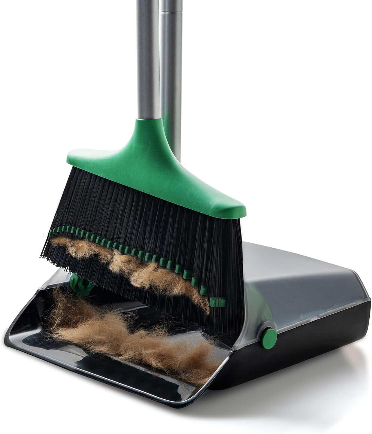 Broom and Dustpan Set, Long Handle Sweep Combo for Home Office Kitchen ...