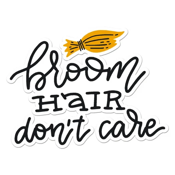 Broom Hair Sticker Phone Decal Water Bottle Stickers Car Decals, Laptop ...