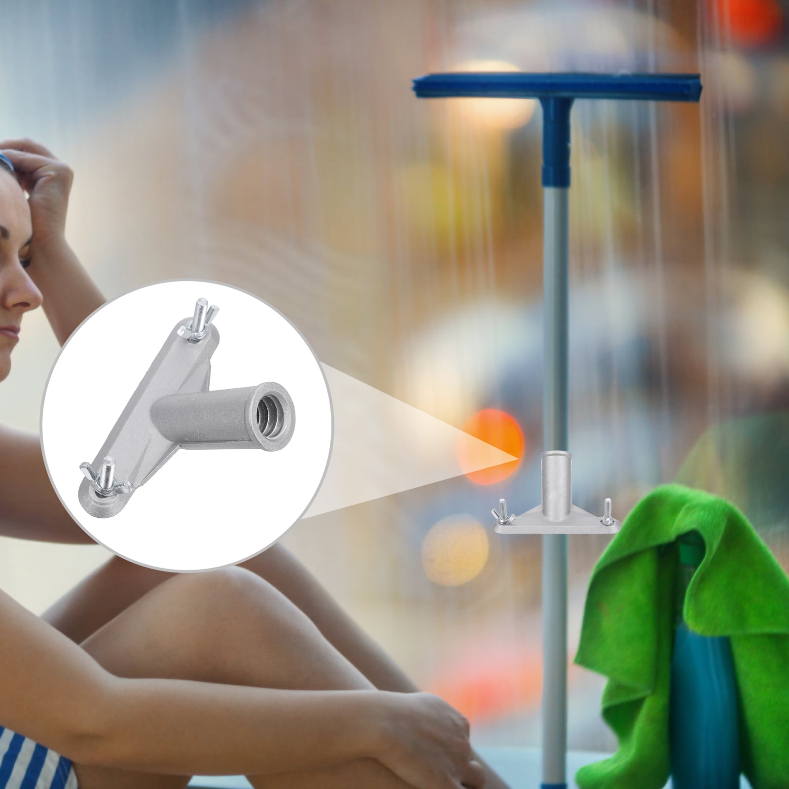 Broom Handle Bracket,Broom Handle Bracket with Broom Handle Adapter and ...