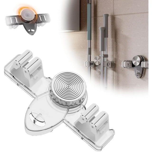 Broom Holder Mop Hanger, 2025 Adjustable Broom Hanger Organizer, No ...