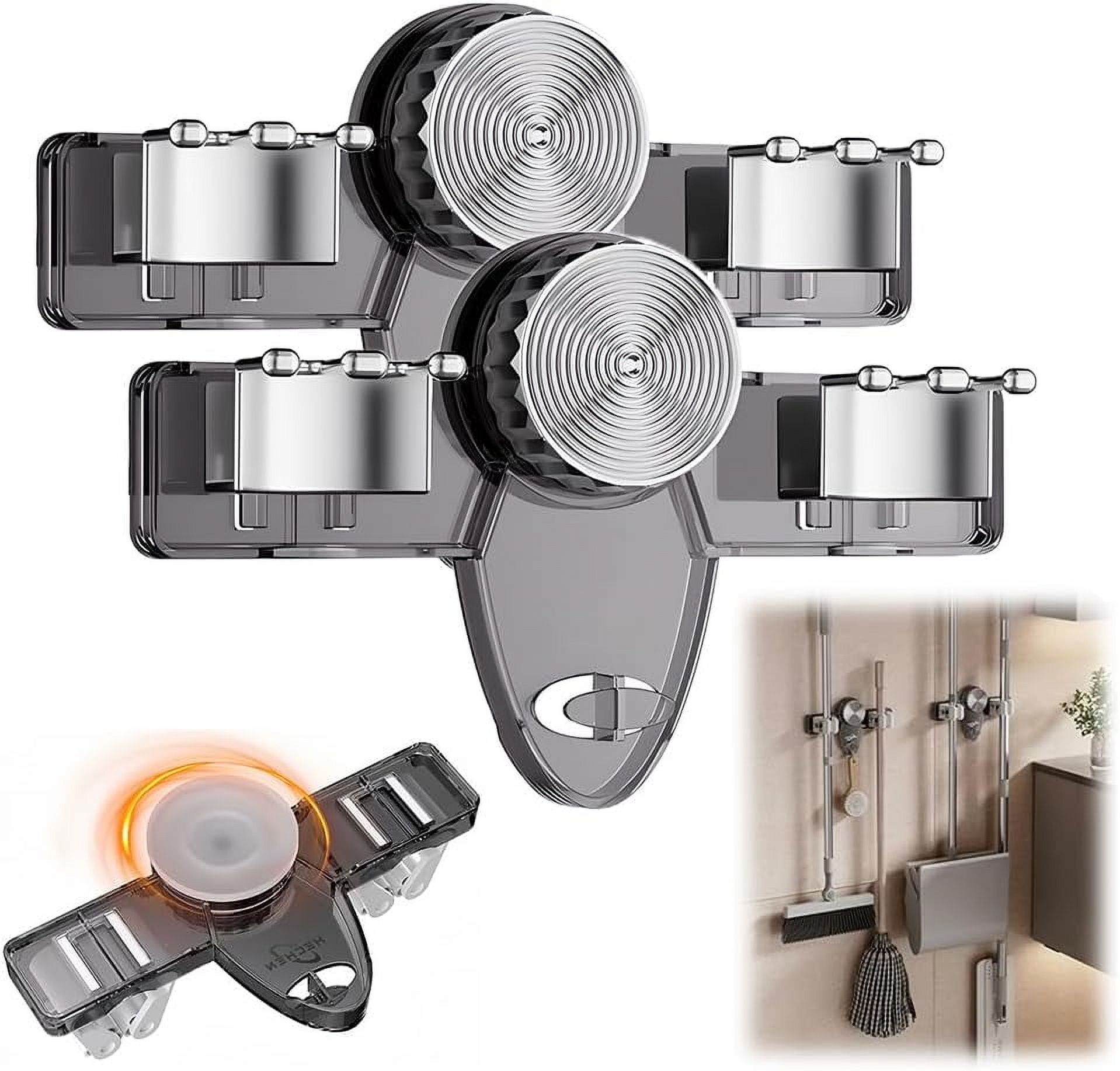 Broom Holder Mop Hanger, 2025 New Broom Hanger Organizer, No Punching ...