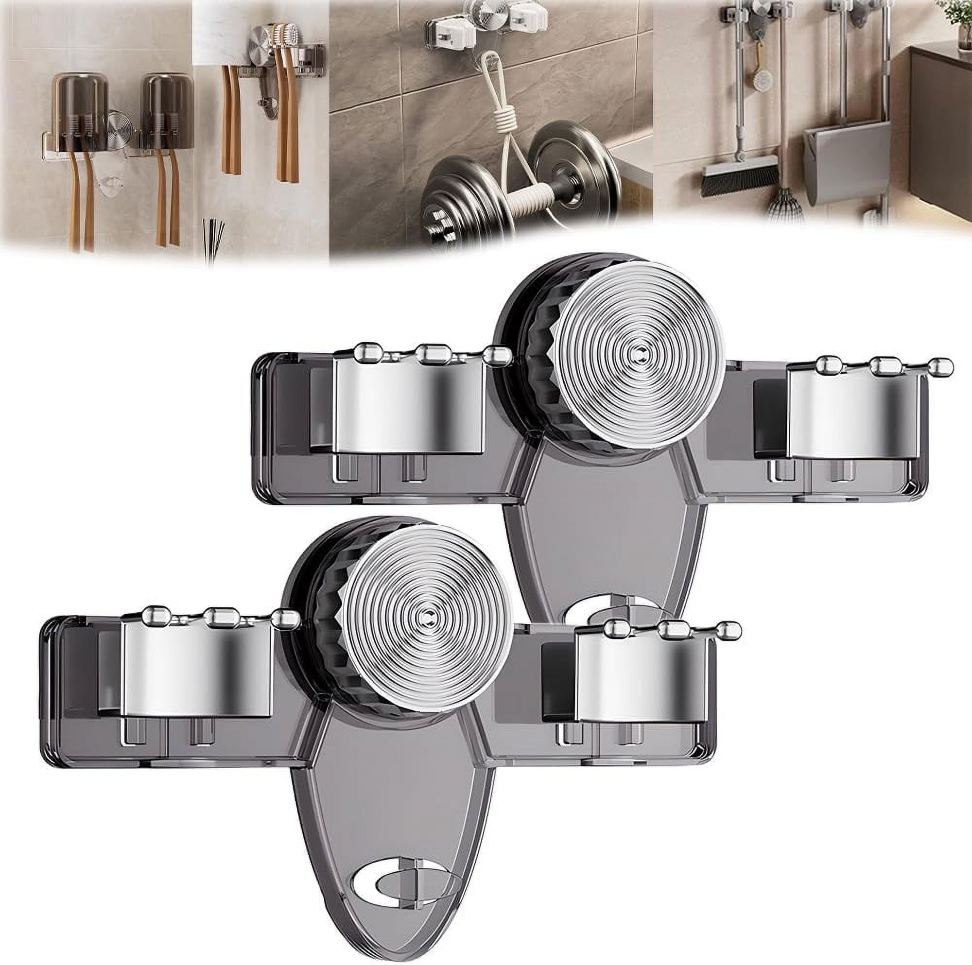 Broom Holder Mop Hanger No punching Required Broom Hanger Retractable ...