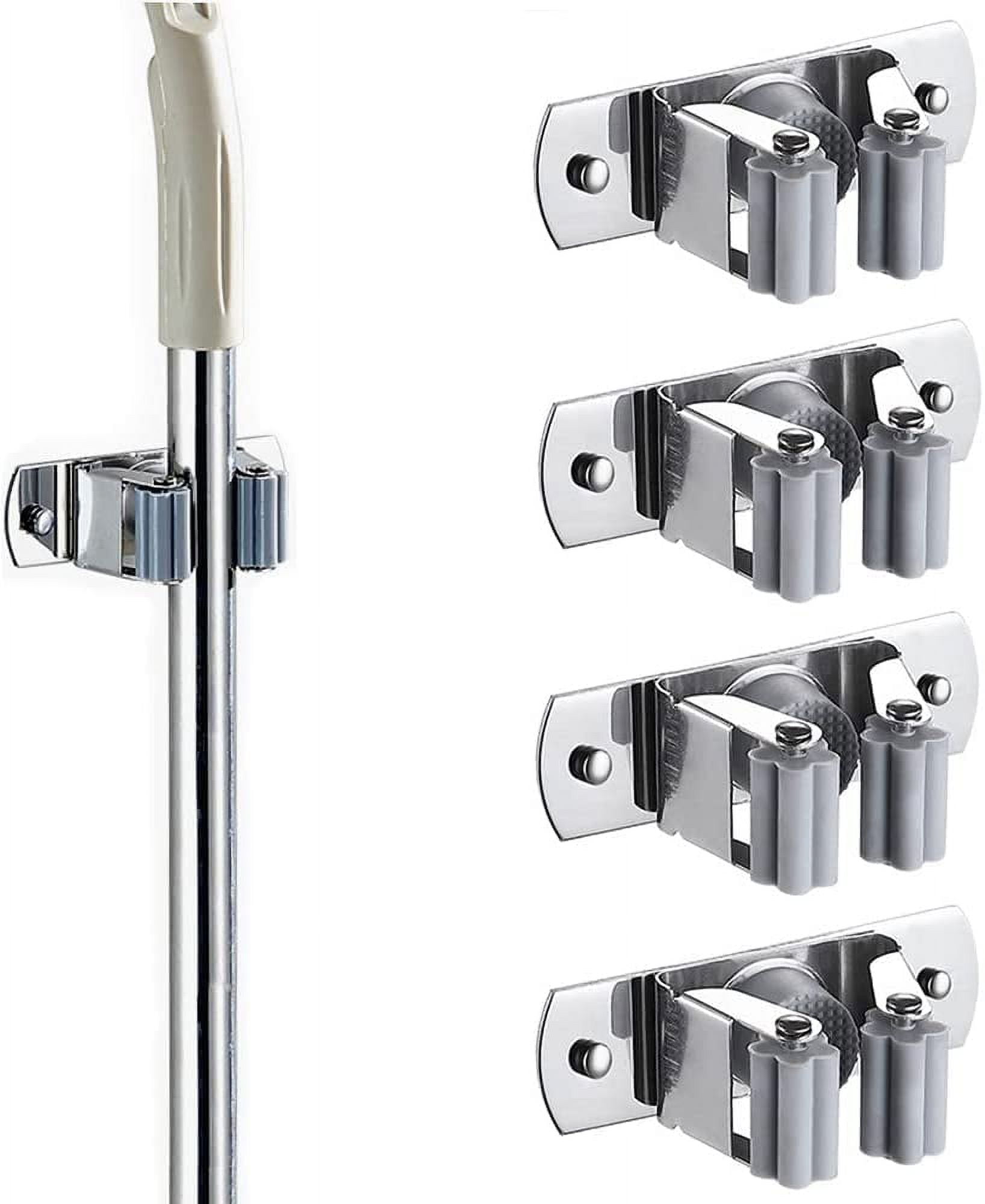 Broom Holder Wall Mount, 4 pack Heavy Duty Stainless Steel Mop and ...