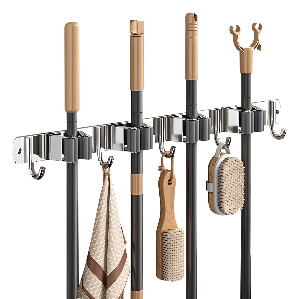 Broom Holder Wall Mount, Efficient Storage Solution Hanger for Garage ...