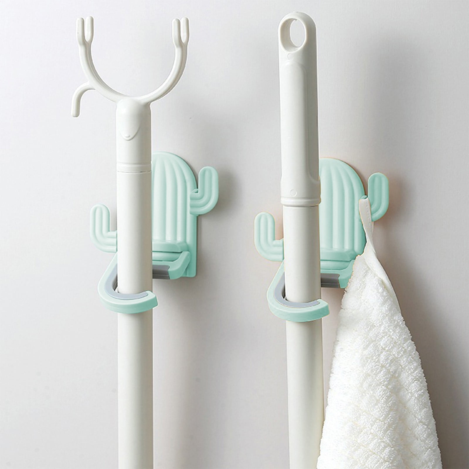 Broom Holder Wall Mount, New Version Adhesive Mop and Broom Holder Wall ...