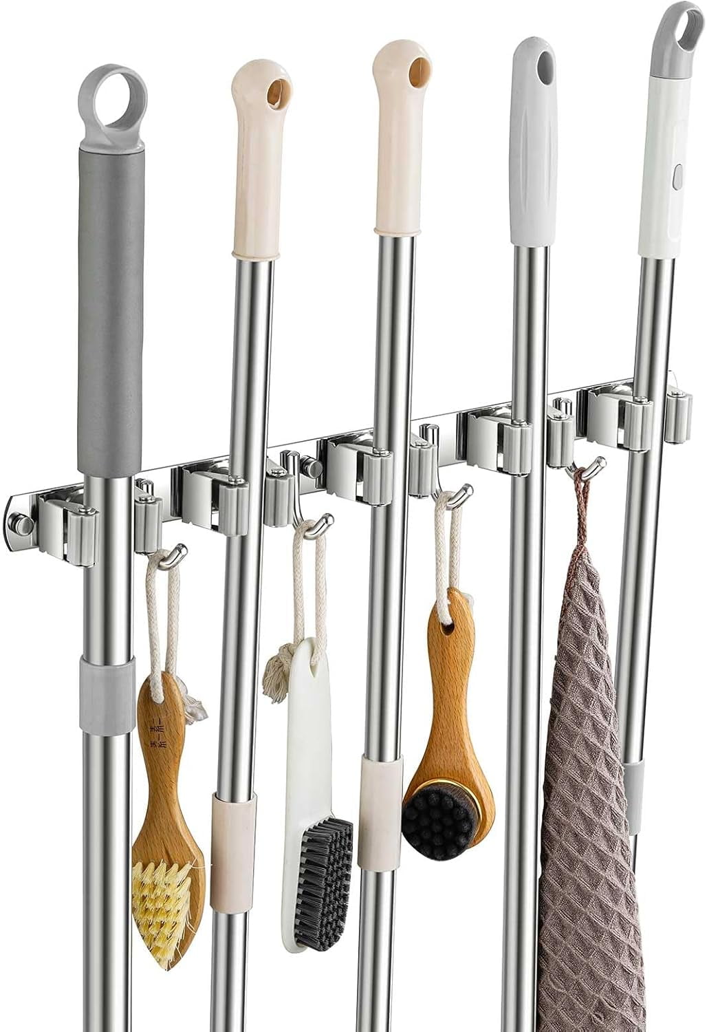 Broom Holder Wall Mount, Stainless Steel Broom Hanger Wall Mount, Heavy ...