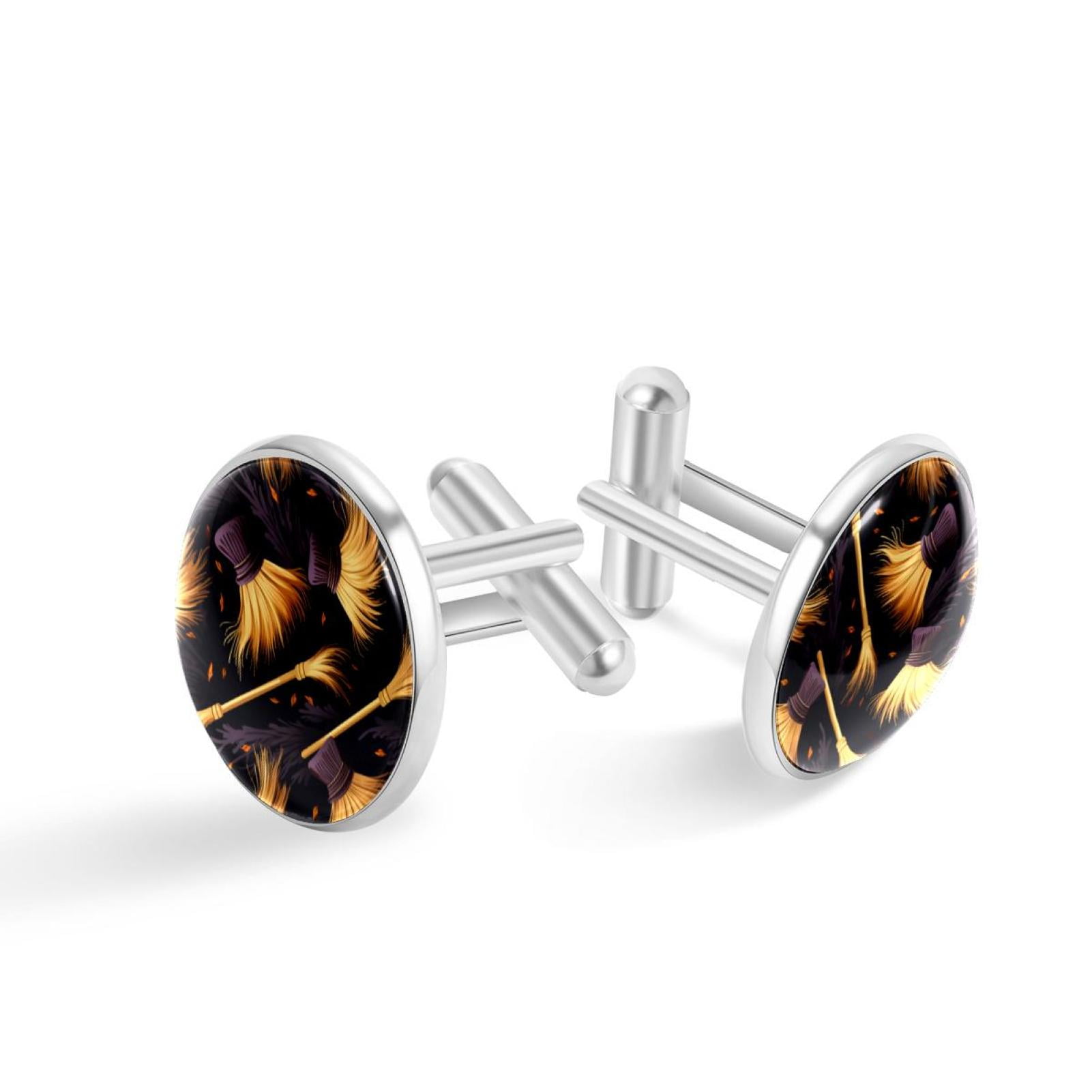 Broom Men's Cufflink Set in Stainless Steel for Formal Attire and ...