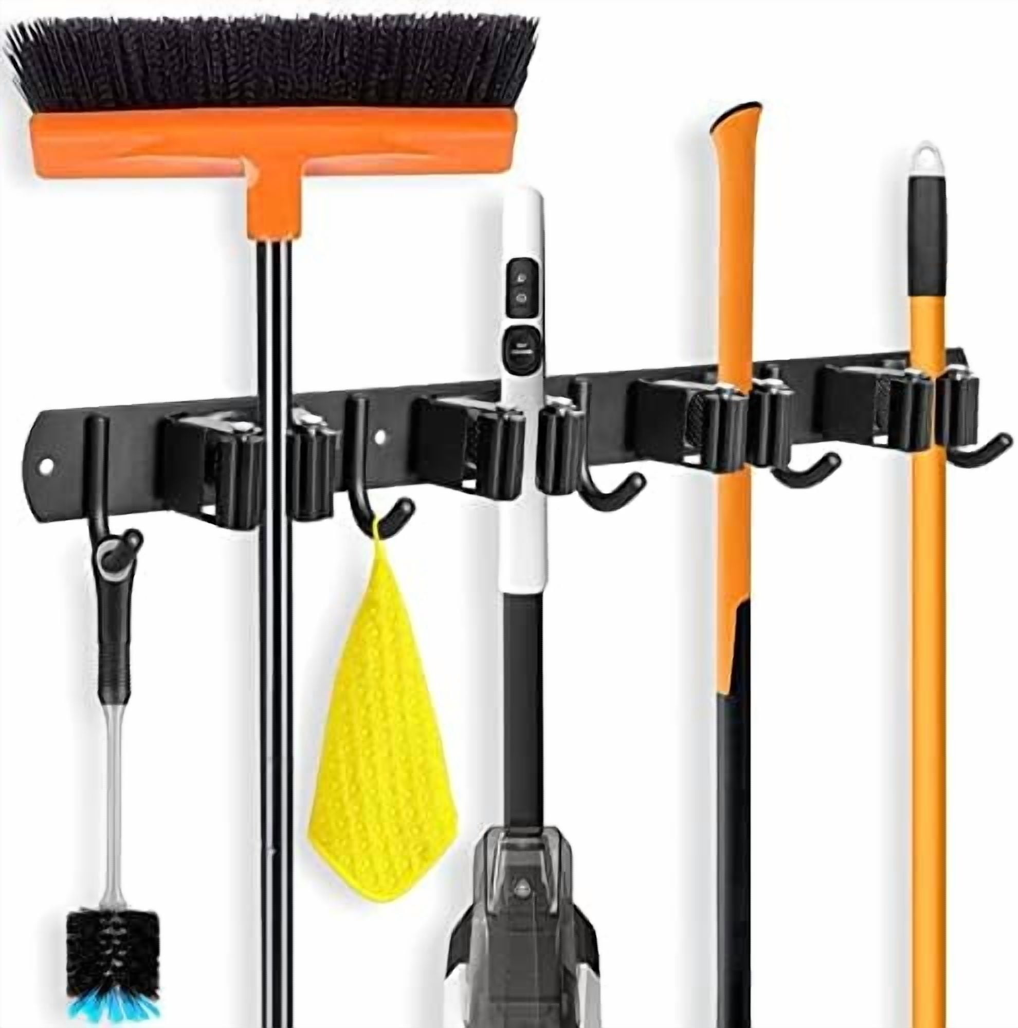 Broom and Mop Holder Wall Mounted, Stainless Steel Broom Organizer ...