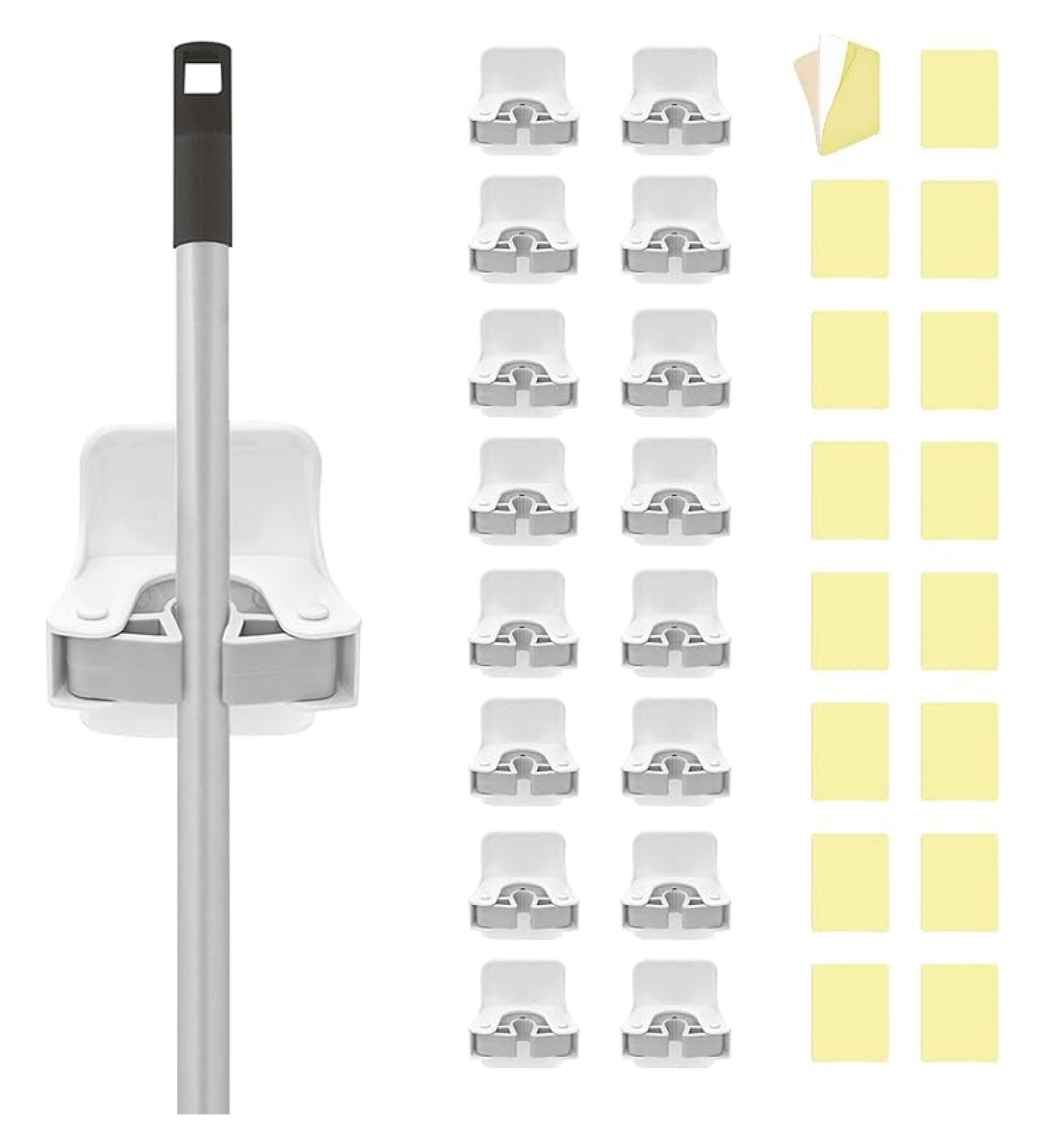 Broom Organizer, Single Plastic Broom & Mop Organizers (Plastic, 16 ...