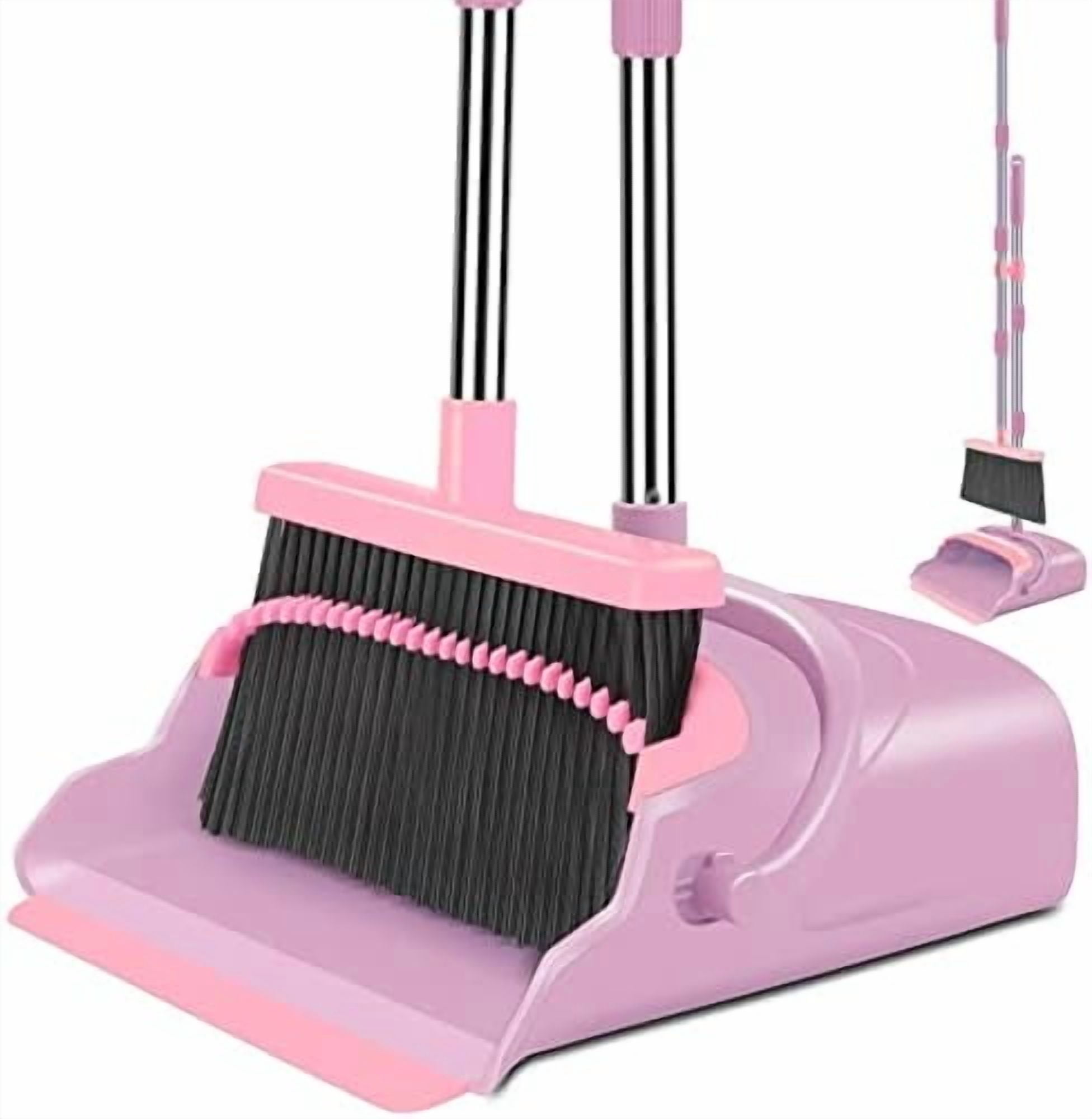 Broom and Dustpan Set for Home, Office, Indoor&Outdoor Sweeping, Stand ...