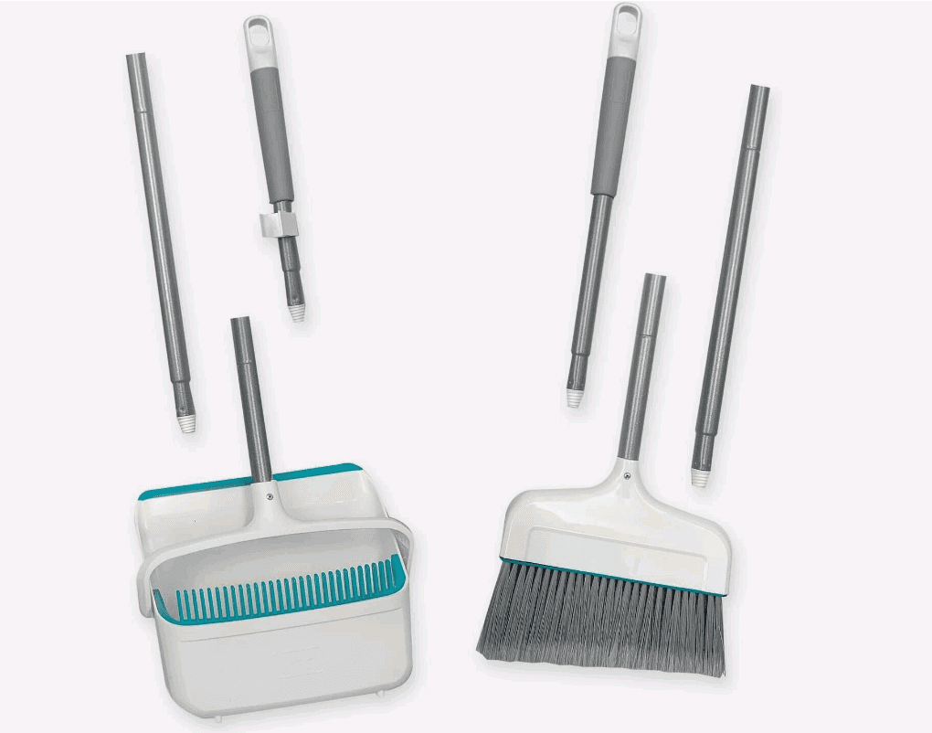 Broom and dustpan set for family, short handle, stand up - Walmart.com