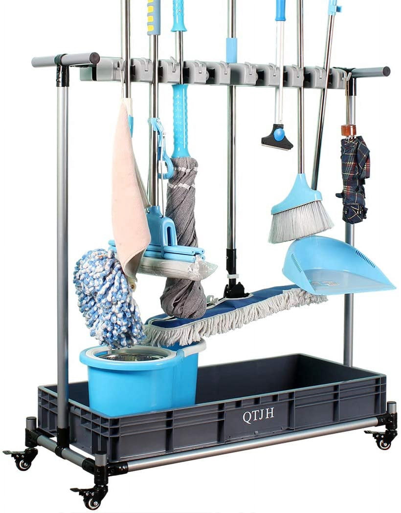 Broom and mop rack, movable wet mop, commercial mop rack cleaning tool ...