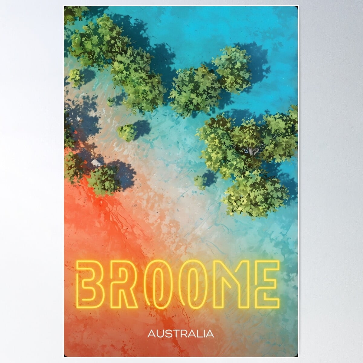 Broome'S Red Beaches: Vibrant Art Of Australia'S Coastal Beauty Poster ...