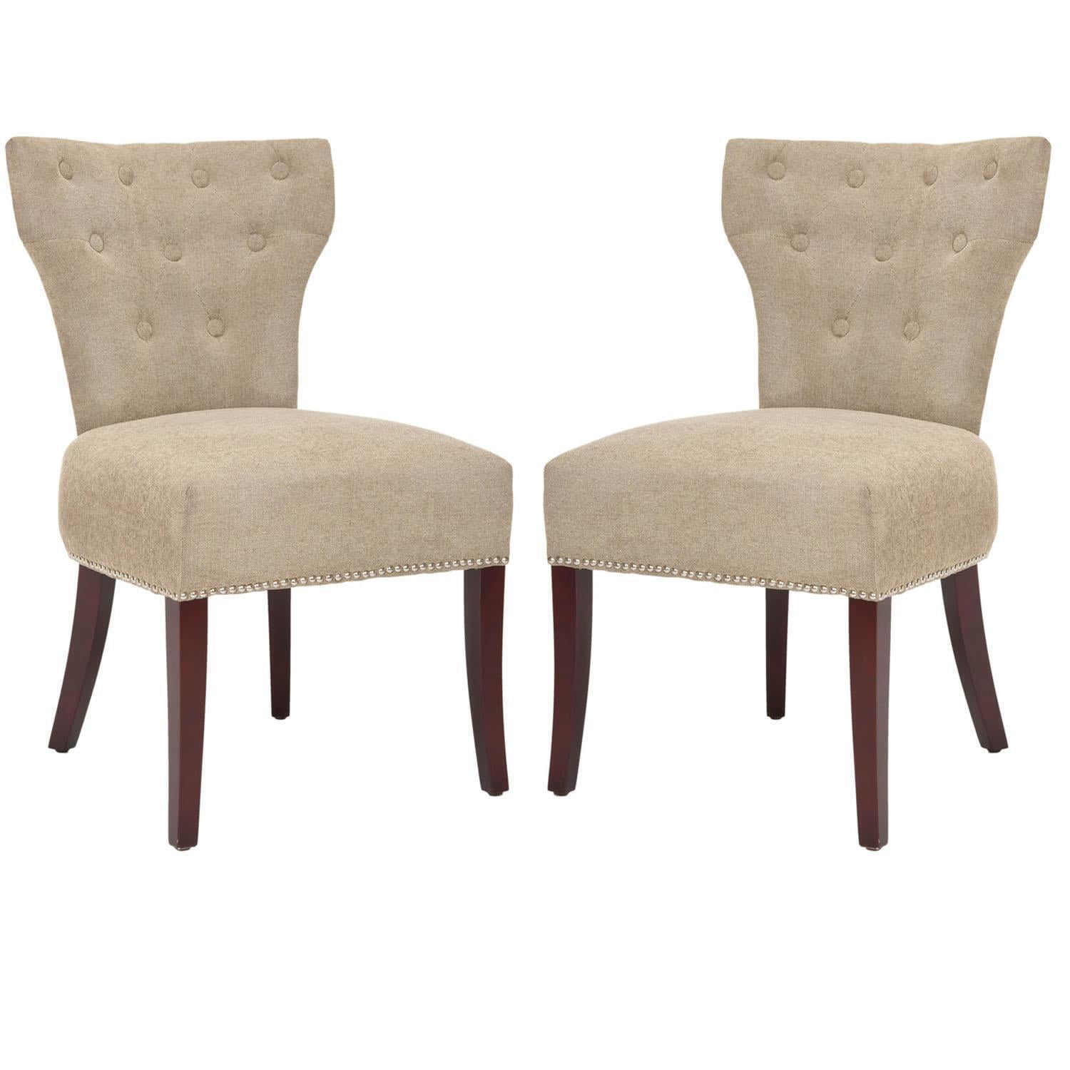 Broome Tufted Side Chair With Nickel Nail Heads-Color:Sage,Finish ...