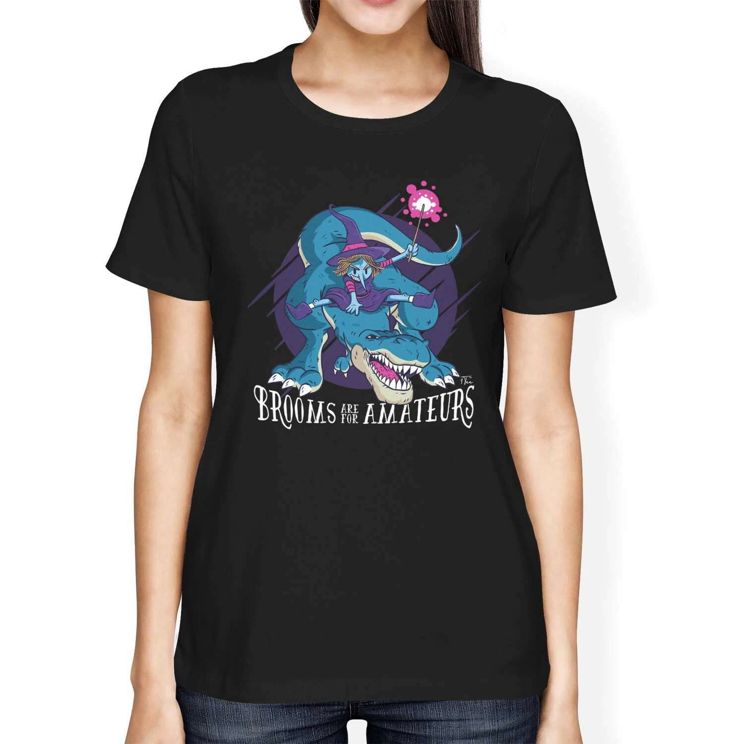 Brooms Are for Amateurs Fun Witchy Humor Playful Magic Theme Unisex T ...