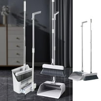 TreeLen Broom and Dustpan Combo Set, Upright Dust Pan, Angle Broom for ...