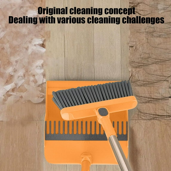 Brooms Set Home Cleaning Brooms And Dustpan Combo Set Rotating Foldable ...