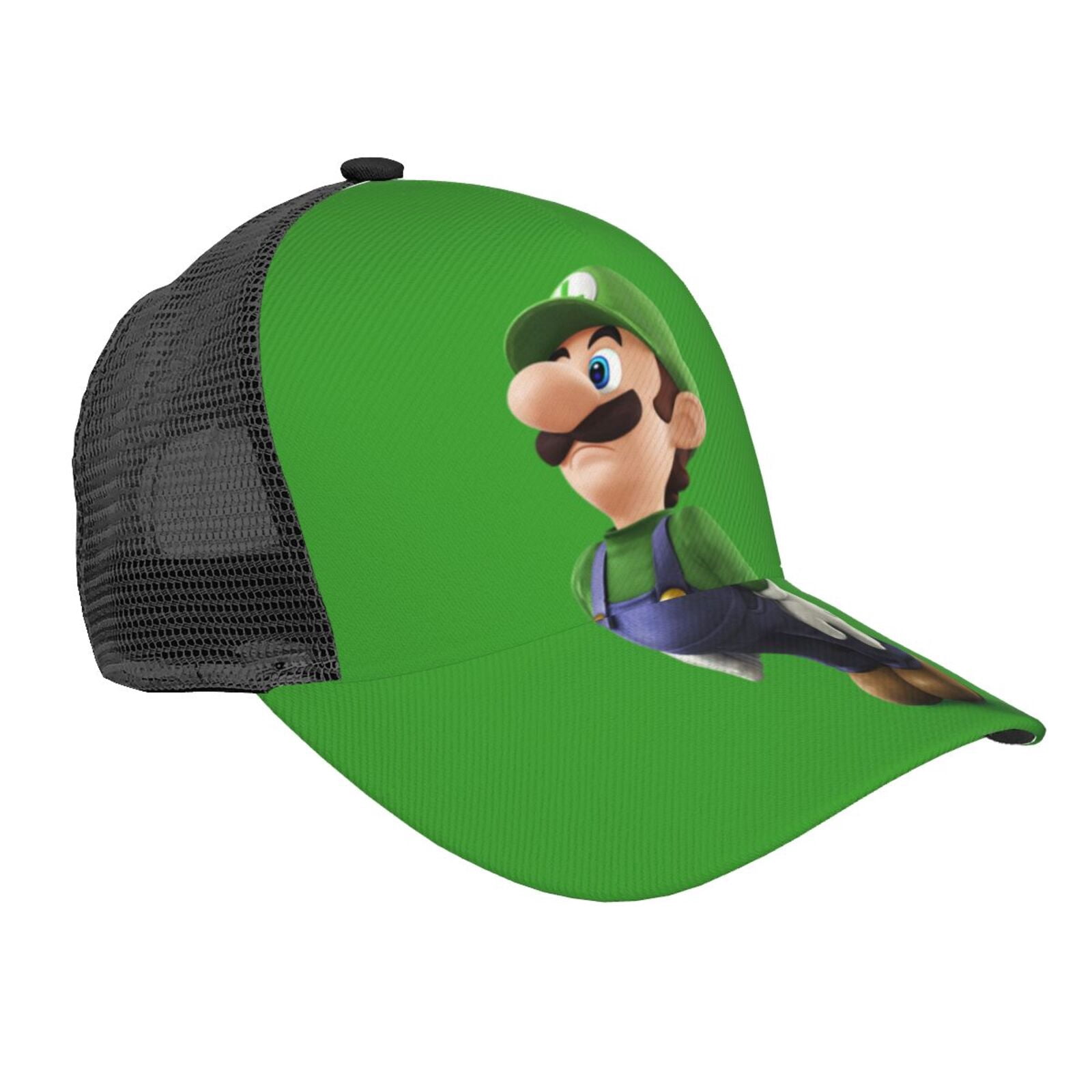 Bros Cartoon Luigi's Mansion Mesh Baseball Cap Organizer Adjustable ...