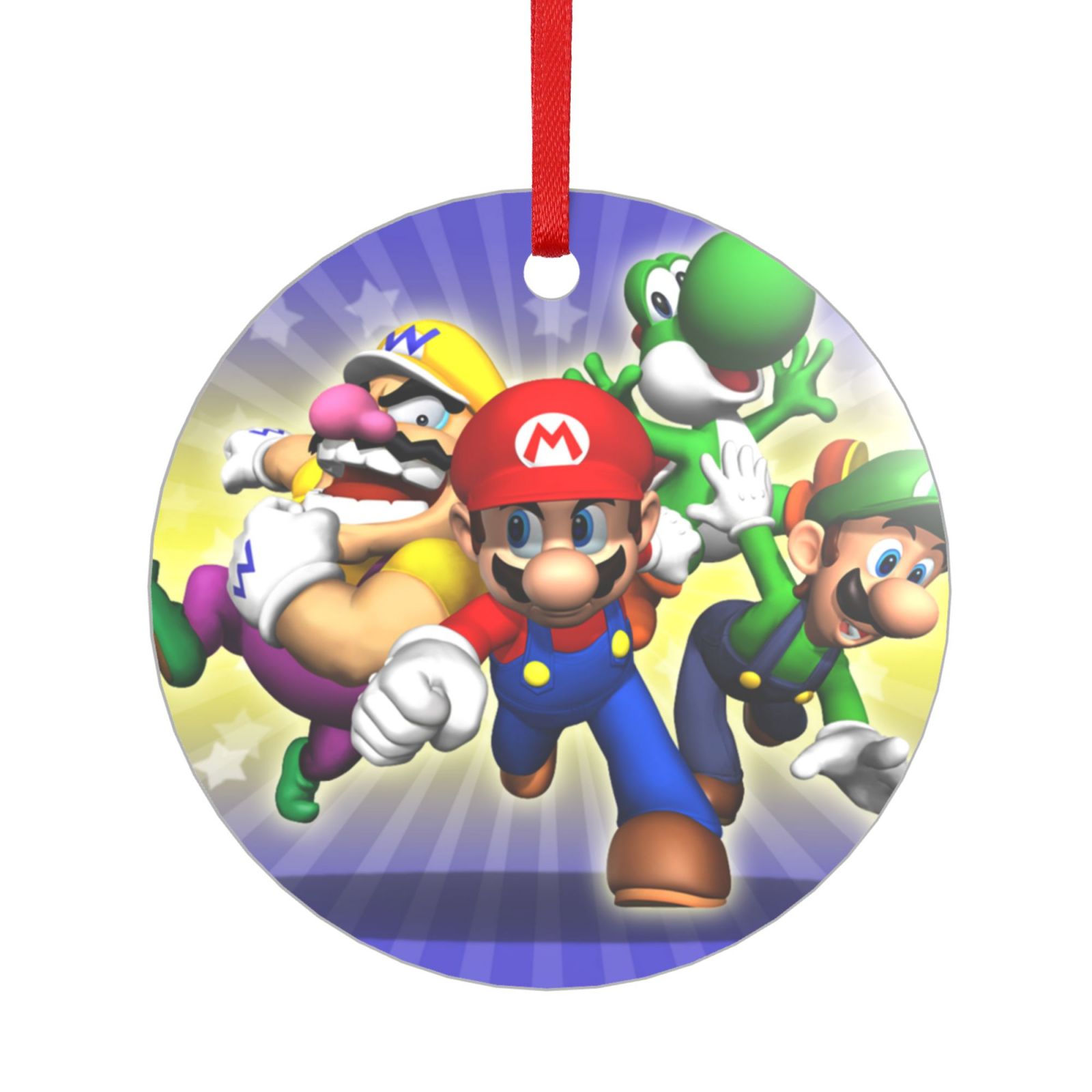 Bros Luigi Acrylic Shaped Pendant Xmas Ornaments Christmas Tree Hanging ...