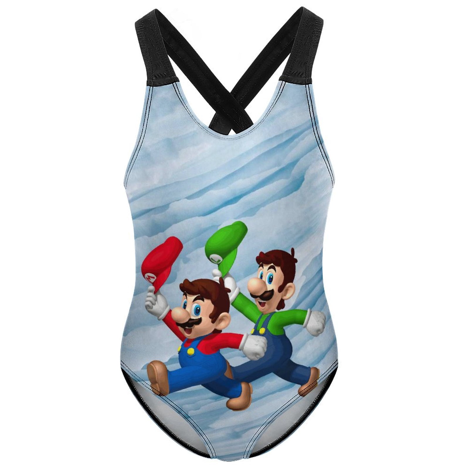 Bros Luigi's Mansion Mario Girl's One-piece Swimsuit Summer Children's ...