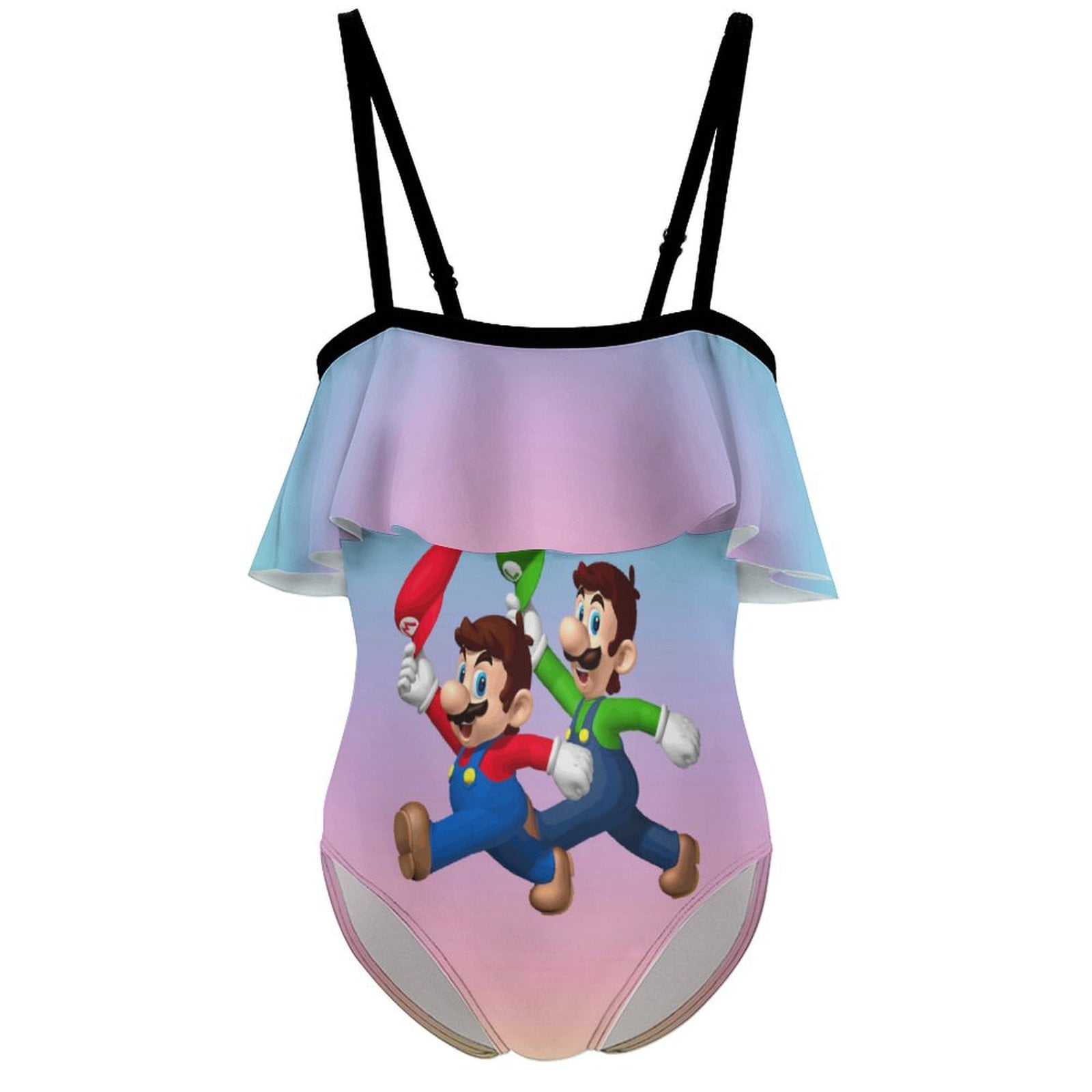 Bros Luigi's Mansion Mario Kids One-piece Swimsuit Adjustable Off ...