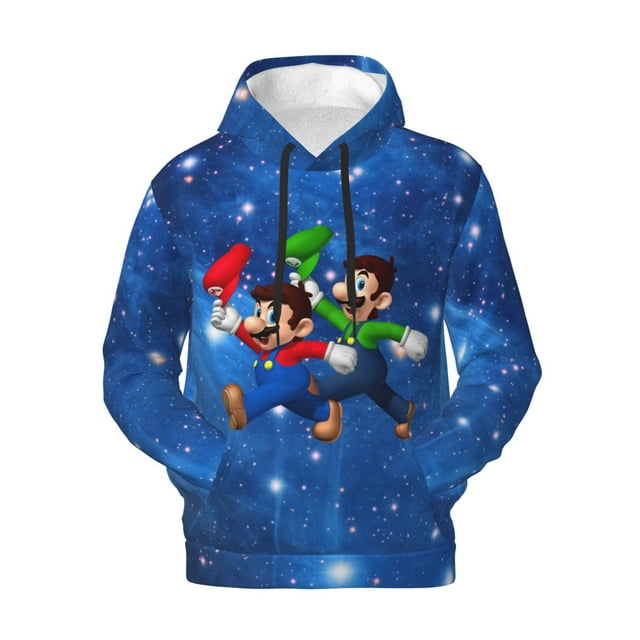 Bros Luigi's Mansion Mario Men's Sweatshirt Hoodies Soft Plush Fleece ...