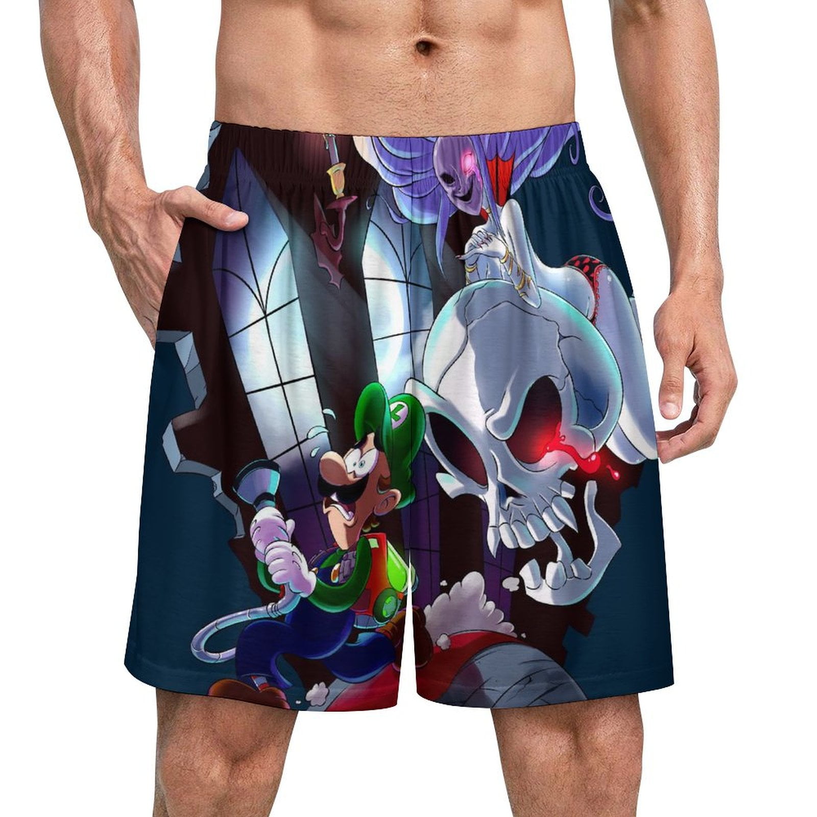 Bros Luigi's Mansion Pajama Pants For Men Lounge Shorts Bottoms ...
