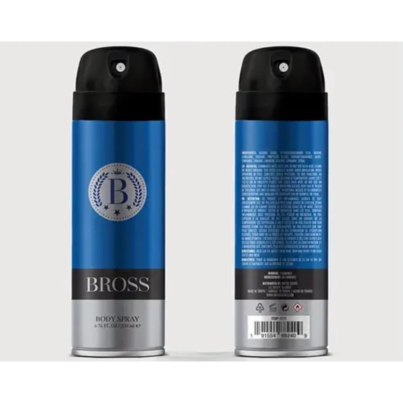 Bross Body Spray for Men, 6.76 fl oz (200ml) – Refreshing Masculine ...