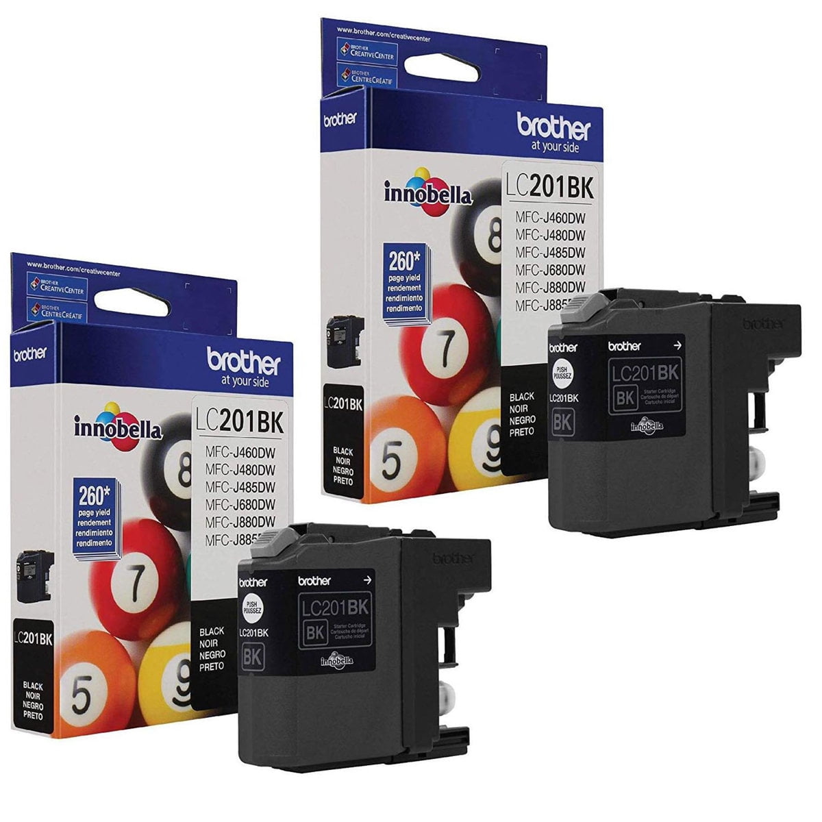 Brother 2 Pack LC201 Innobella Standard-Yield Ink Cartridge, 260 Pages ...