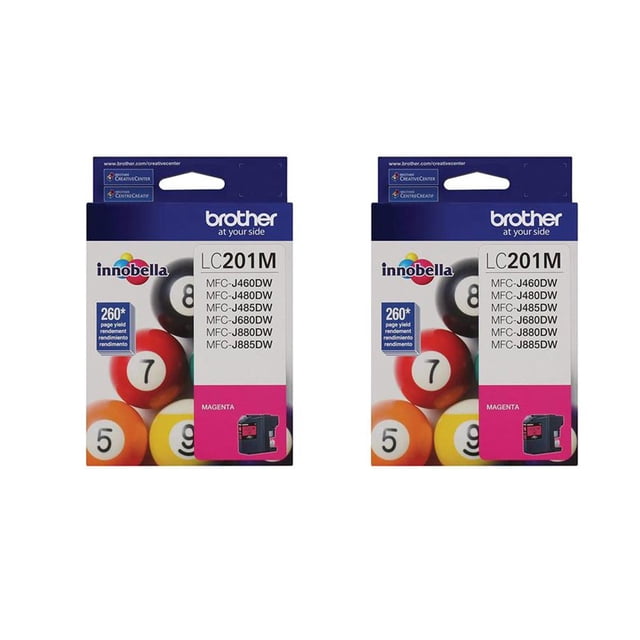 Brother 2 Pack LC201 Innobella Standard-Yield Ink Cartridge, 260 Pages ...