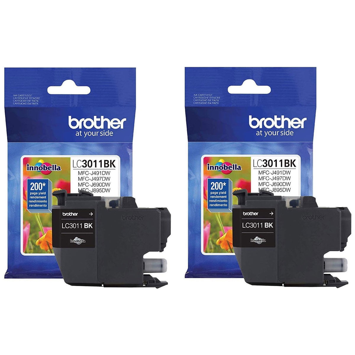 Brother 2 Pack LC3011 Innobella Standard-Yield Ink Cartridge, 200 Pages ...