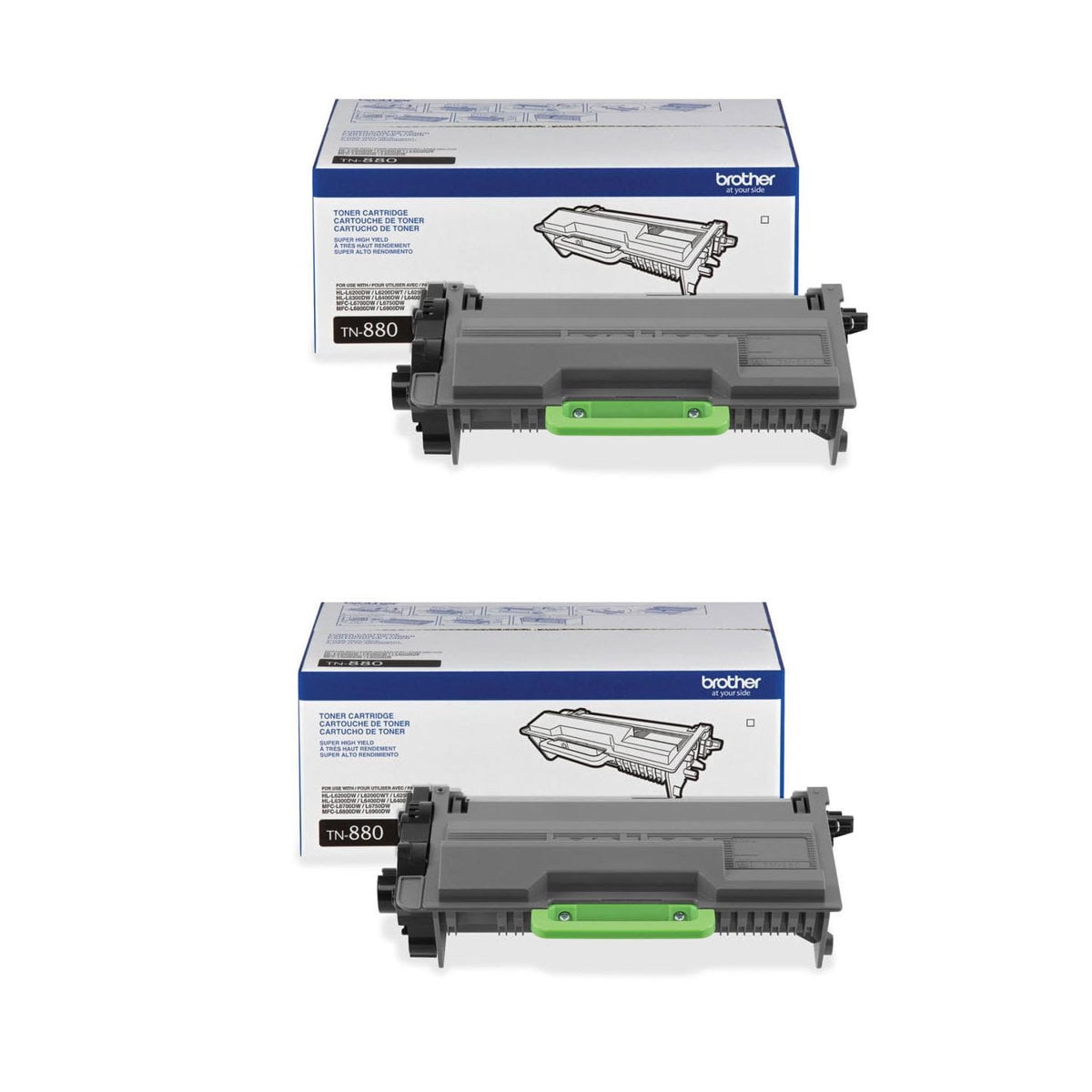 Brother 2 Pack TN880 Super High Yield Toner Cartridge, Up to 12000 ...