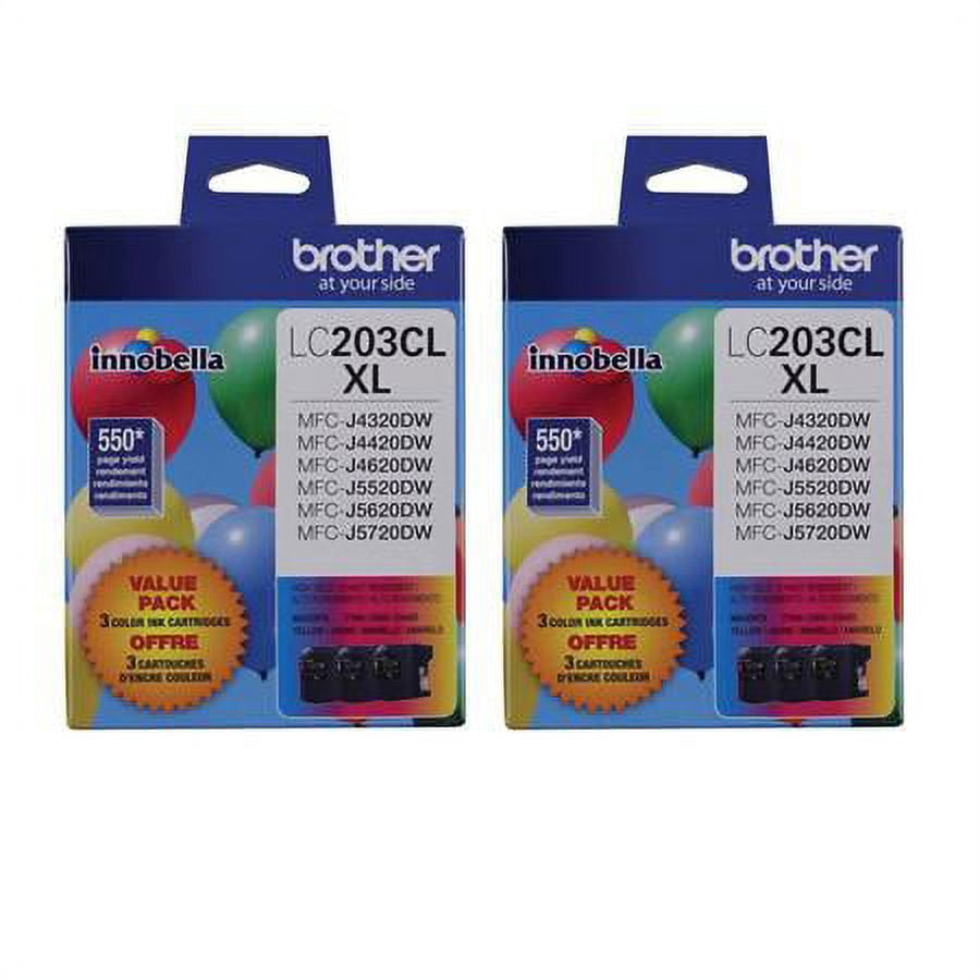 Brother 2Pack LC2033PKS Innobella High Yield XL Series 3-Color Ink ...